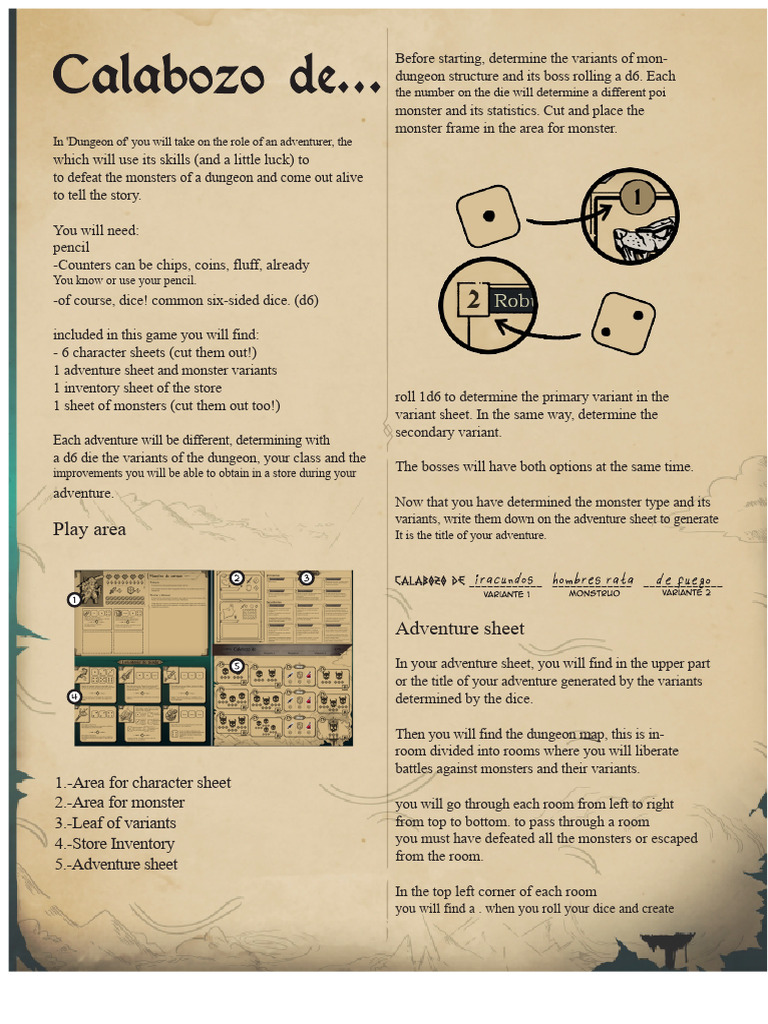 How To Play Dungeon UPDATED | PDF | Play (Activity) | Tabletop Games