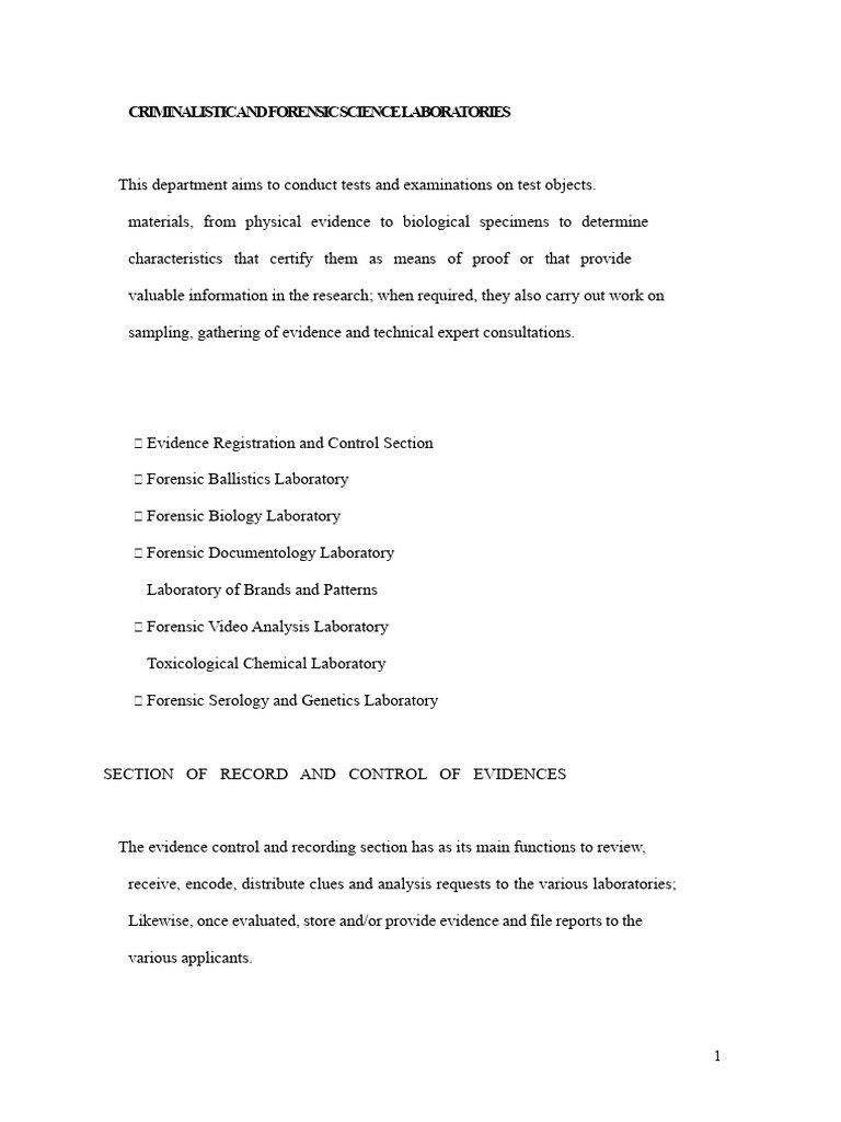 Forensic Sciences and Laboratory Criminalistics | PDF | Forensic ...