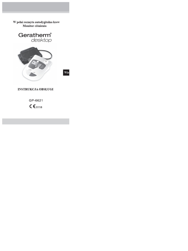Instrukcja Obslugi Geratherm Desktop | PDF