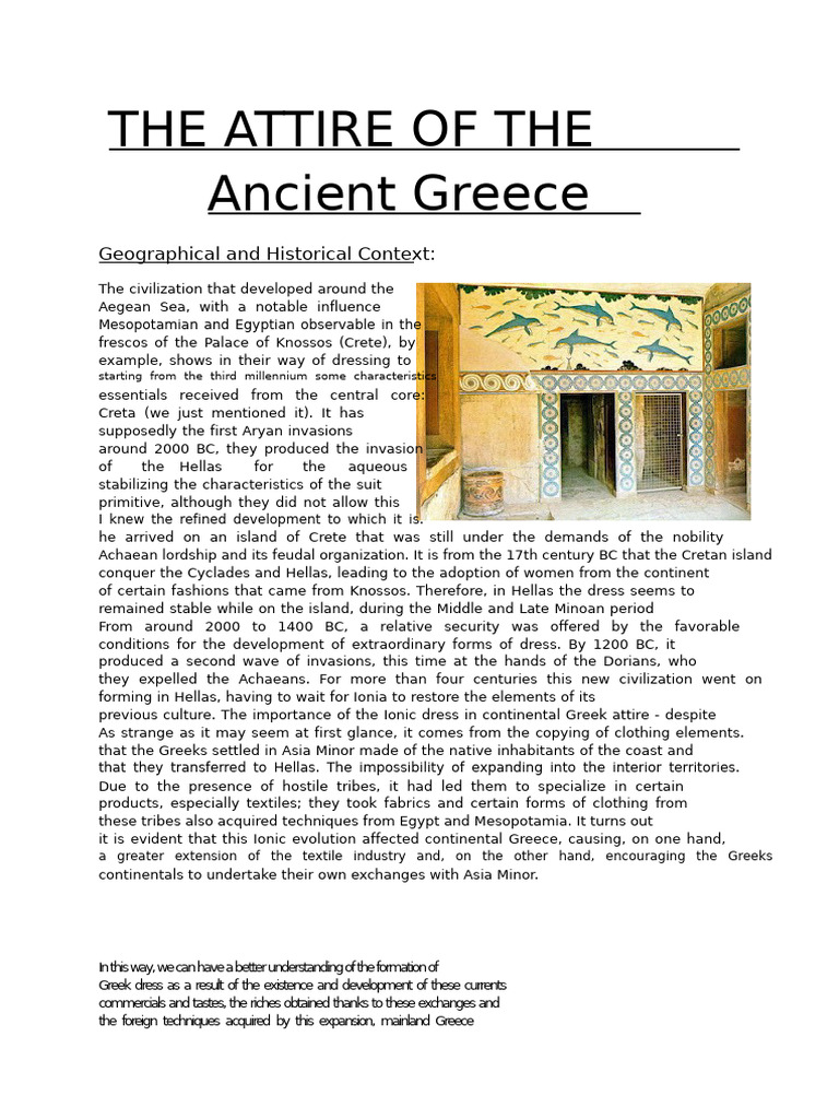 The Clothing of Ancient Greece | PDF | Clothing | Greeks