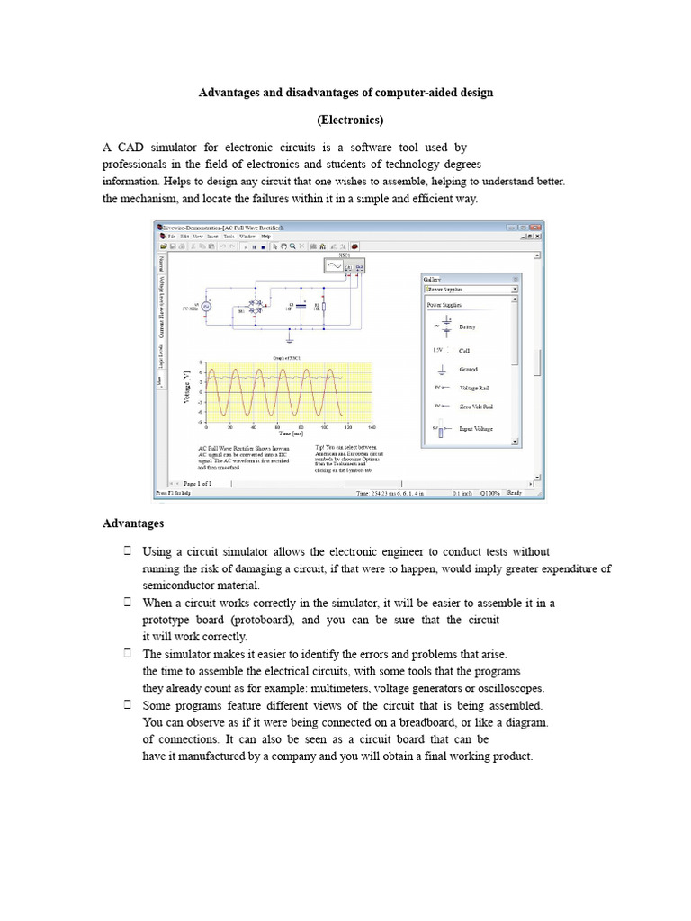 Advantages and Disadvantages of Computer-Aided Design | PDF | Computer Aided Design | Computer ...