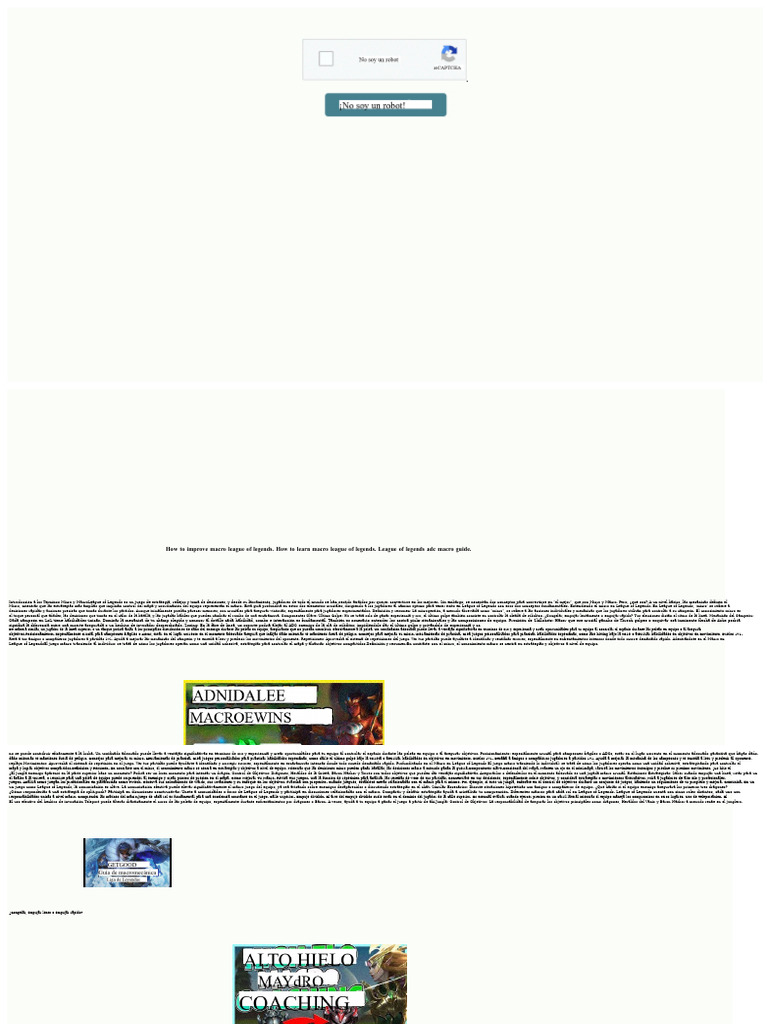 Guía de Macro de League of Legends | PDF
