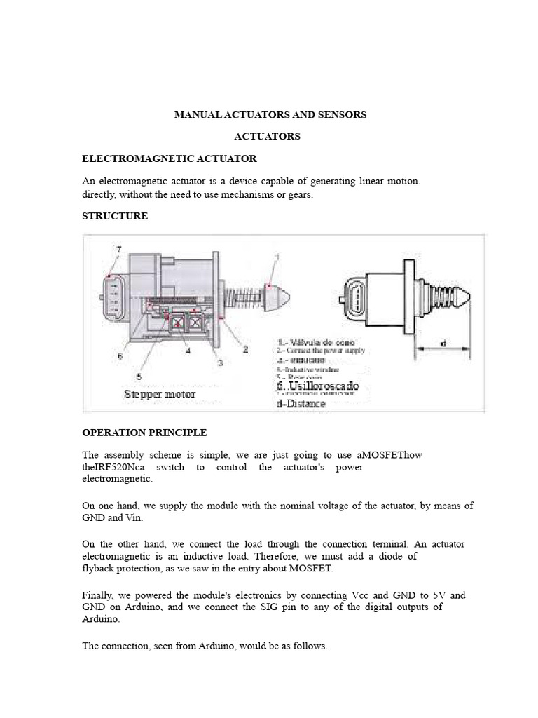 Sensors and Actuators Manual - Online | PDF | Relay | Actuator