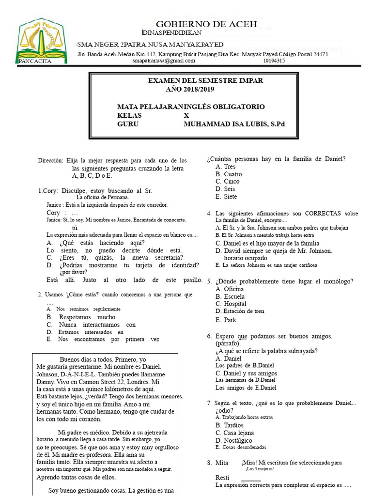 Examen de Clase X. Obligatorio | PDF | Stonehenge | Jacarta