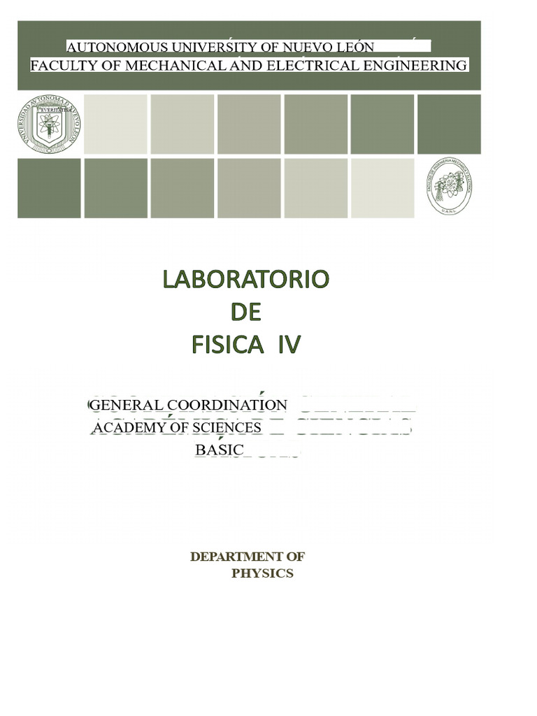 Physics IV Lab Safety and Operations Guide | PDF | Light | Optics
