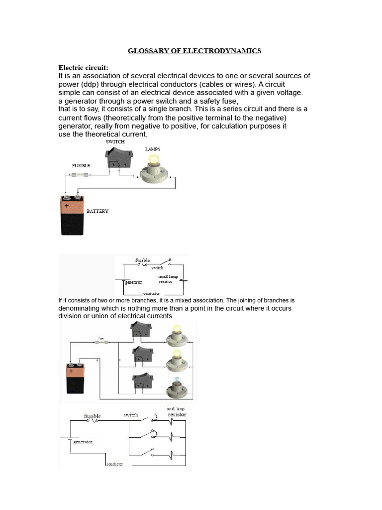 Glossary of Electrodynamics | PDF | Series And Parallel Circuits ...