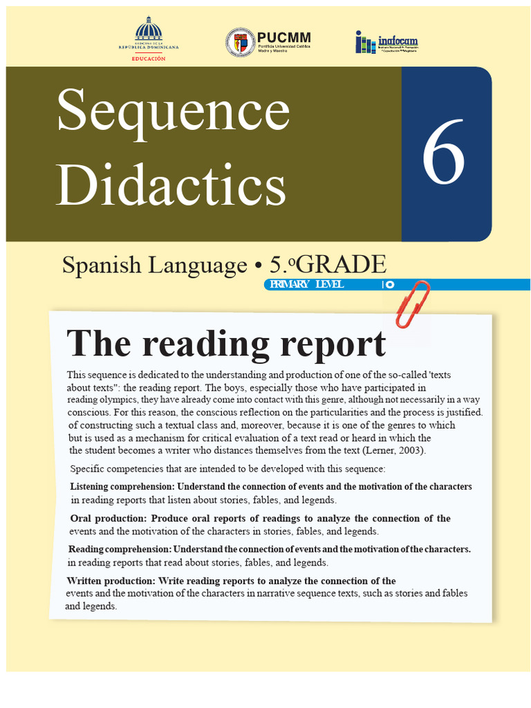 Sequence 5TH The Reading Report | PDF | Reading Comprehension