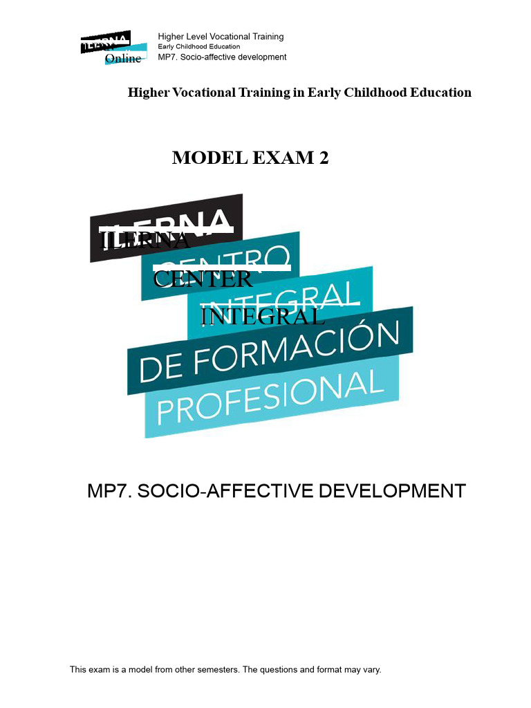 Model Exam: Socio-Affective Development | PDF | Affect (Psychology ...
