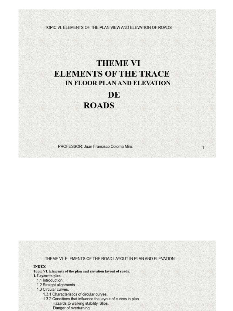 Trace Elements in Plan | PDF | Road | Curve