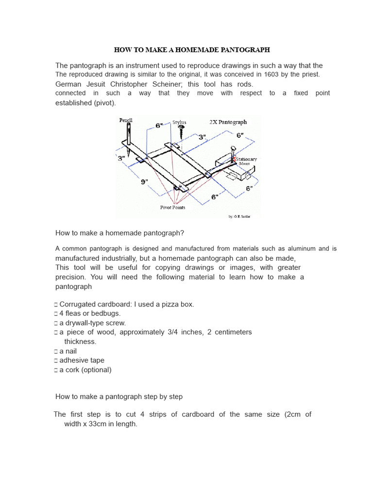 DIY Homemade Pantograph Guide | PDF | Communication | Human Communication