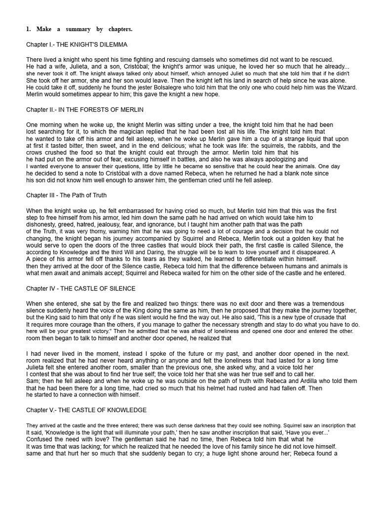 Analysis of The Book The Knight in Rusty Armor | PDF