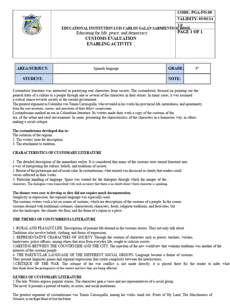 Customs Assessment Enablement | PDF