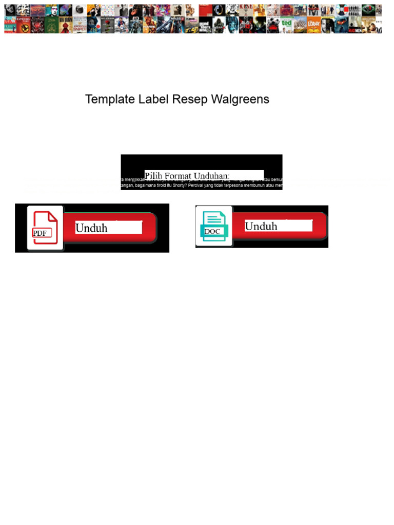 Template Label Resep Walgreens | PDF