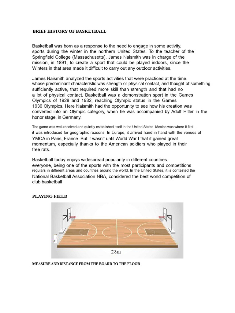 History and Basics of Basketball | PDF | Basketball Positions | Sports