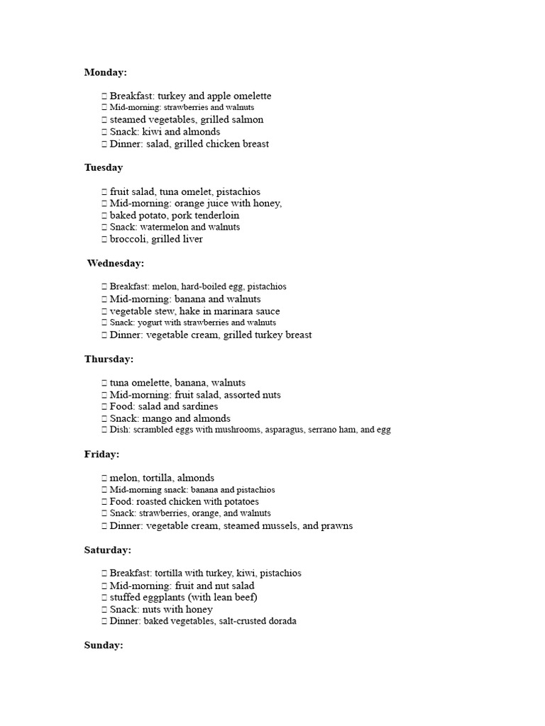 Weekly Paleo Menu | PDF