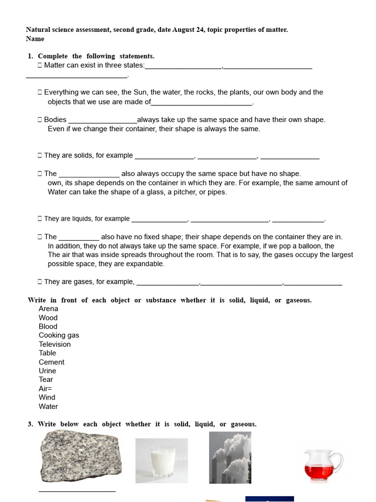 August 24 Evaluation of Natural Properties of Matter | PDF
