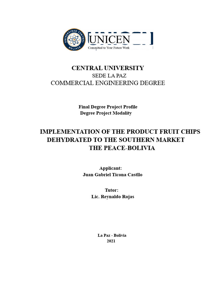 Final Degree Project Work Profile PHASE 1 | PDF | Methodology ...