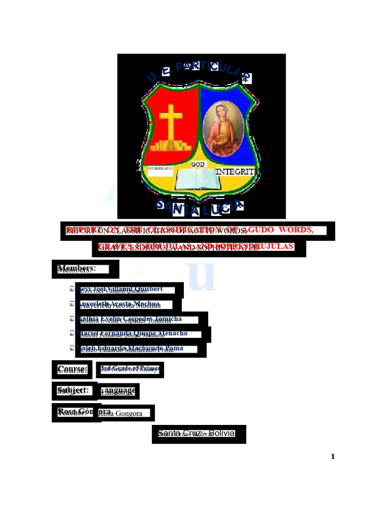 Report of El Acento-1 | PDF | Stress (Linguistics) | Word