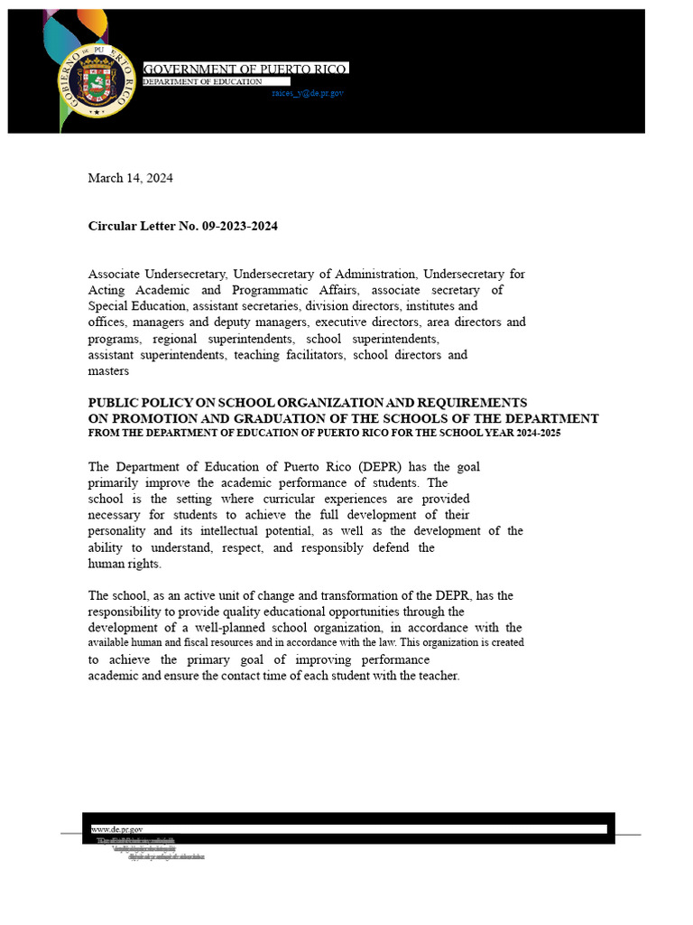 Circular Letter No. 09-2023-2024-Signed | PDF | Elementary And ...