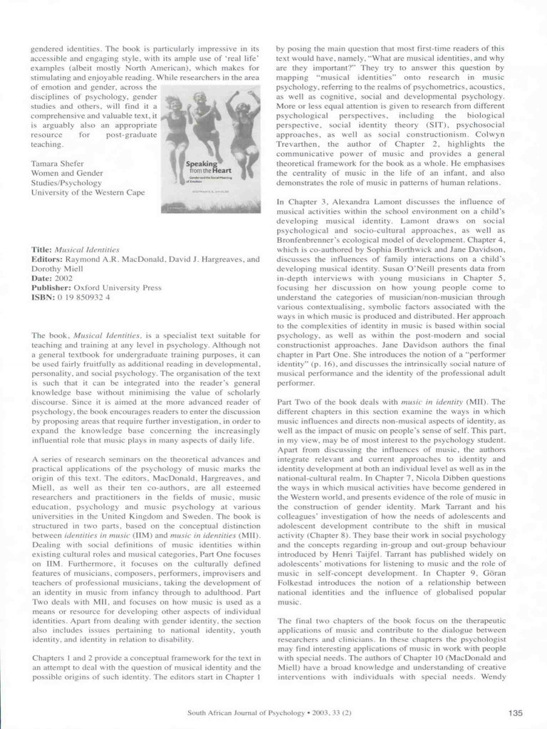 Musical Identities Review | PDF