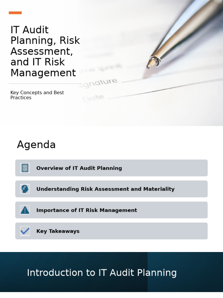 1 - IT Audit Planning, Risk Assessment | PDF | Risk Management | Risk