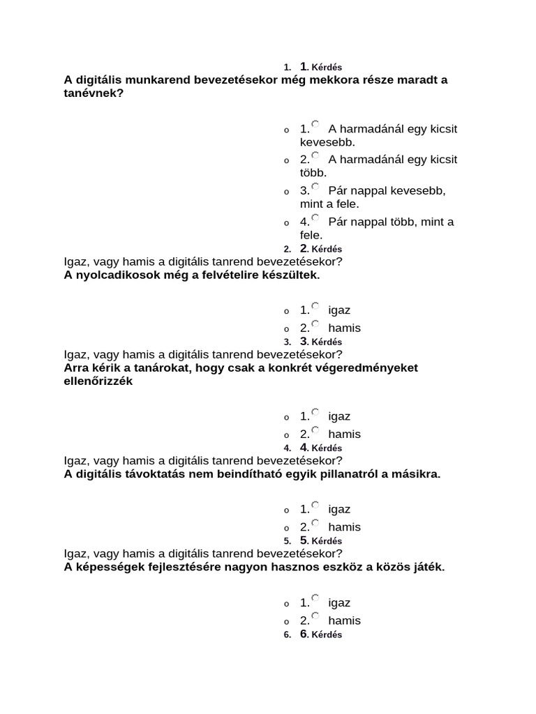 Szövegértés - Digitális Munkarend | PDF