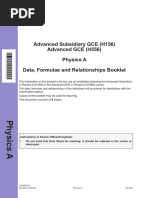OCR A Level Physics Formula Booklet | PDF | Quark | Mass