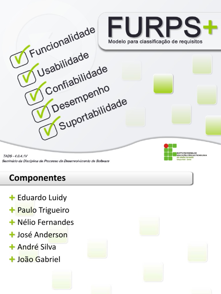 Classificação de Requisitos - FURPS | PDF | Programas | Informática