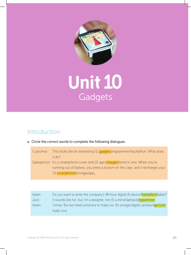 Gadgets and Apps: Unit 10 Overview | PDF | Smartphone | Application ...