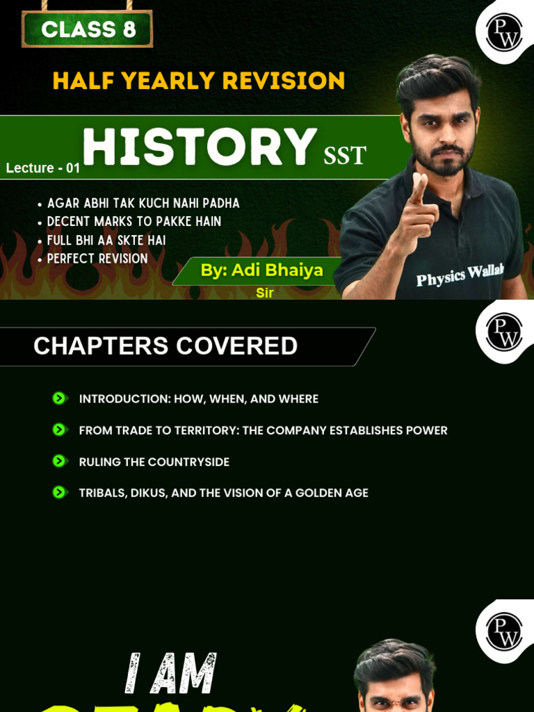 SST 01: Class Notes - Half Yearly Revision (Class 8th) 2025 | PDF