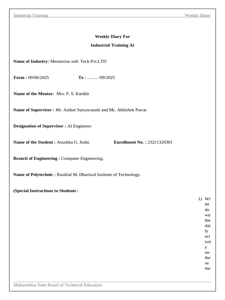 Daily Diary (Anushka J.) | PDF | Python (Programming Language) | Statistics