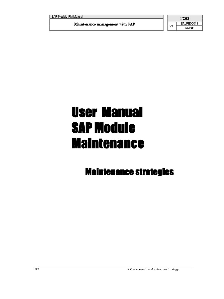 PM-MAN-008-Maintenance Strategies Manual | PDF | Icon (Computing ...