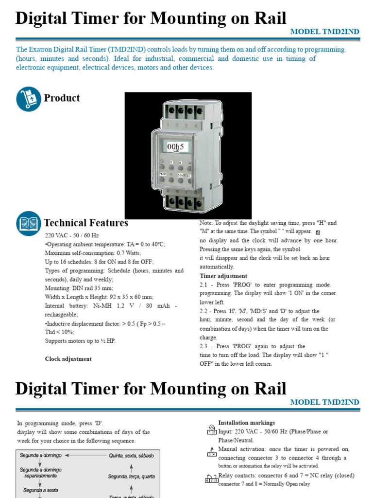 User Manual Digital Timer For Mounting On Rail 20181217045837 | PDF ...