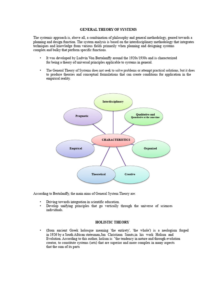 Holistic and Complex Systemic Theory | PDF | Systems Theory | Holism