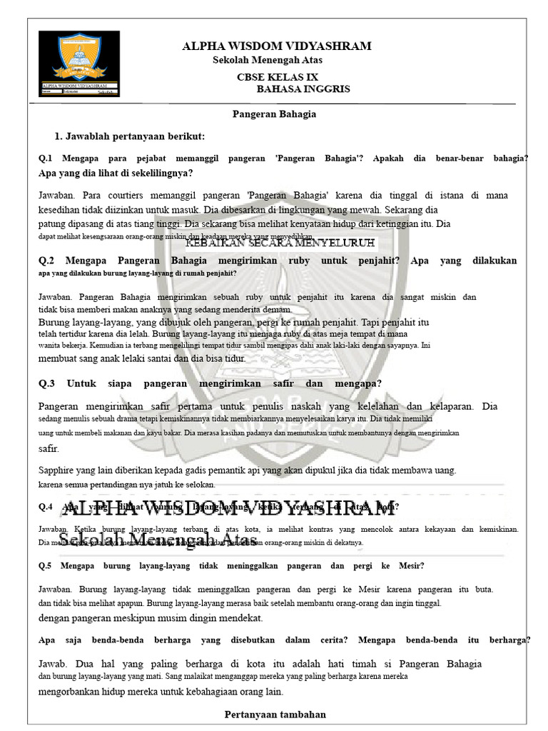 Pangeran Yang Bahagia | PDF