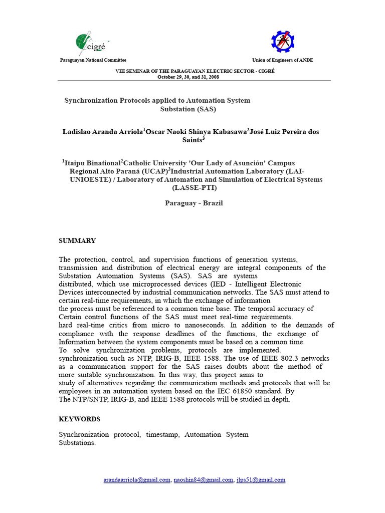 Time Protocols (NTP, PTP and IRIG-B) PDF | PDF | Computer Network | Computing