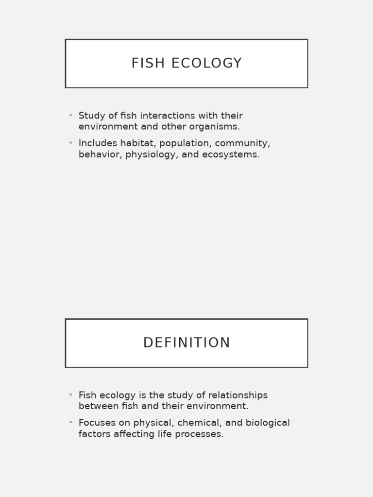 Understanding Fish Ecology and Impact | PDF | Ecology | Fish