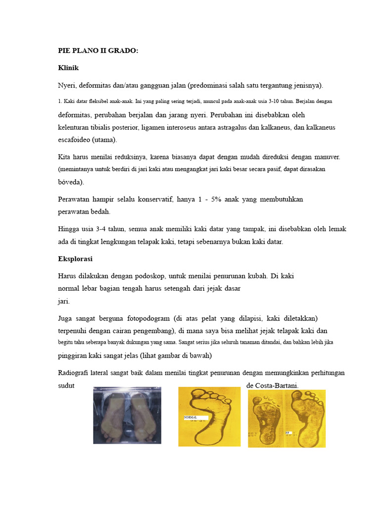 Kaki Datar Anak: Diagnosis dan Perawatan | PDF