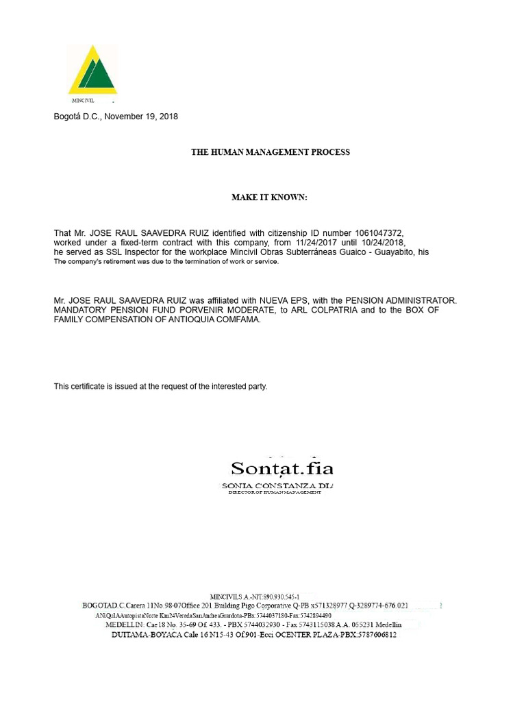 Mincivil Underground Works Labor Certificate | PDF
