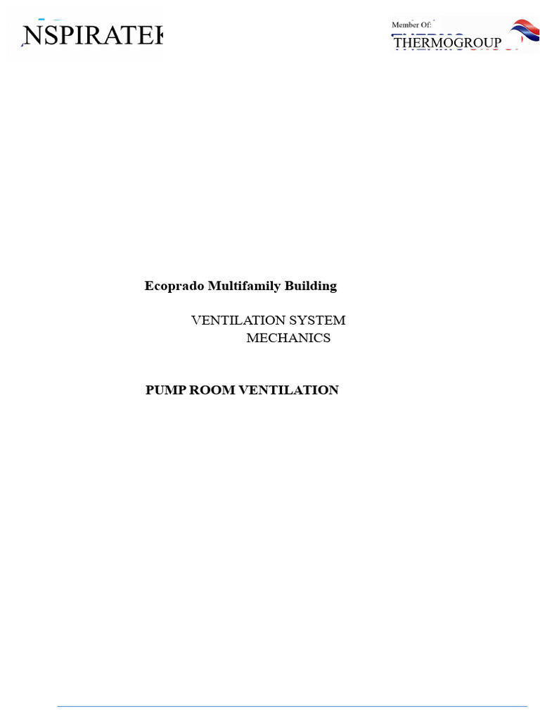 Pump Room Ventilation - Ecoprado | PDF | Electrical Wiring ...
