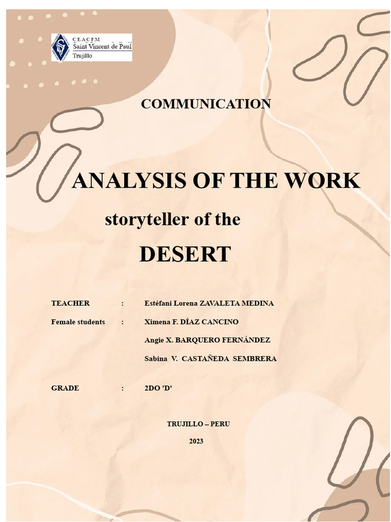 Analyzing 'Desert Storyteller' Tales | PDF | Narrative | Peru