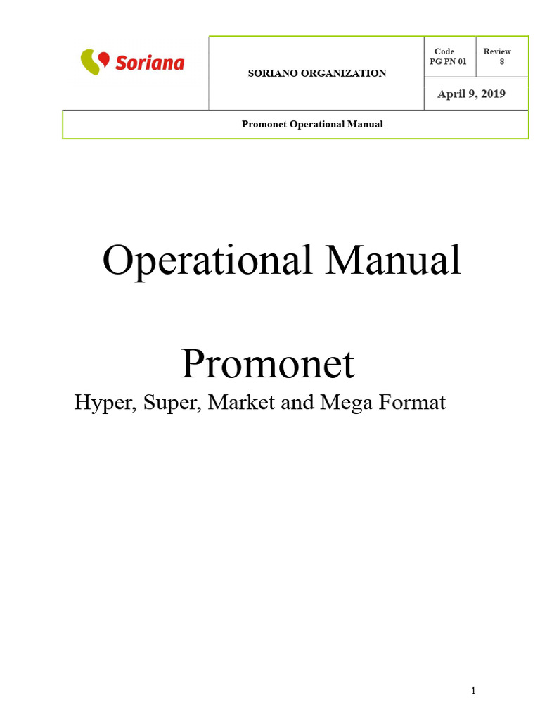 Promonet Operational Manual Overview | PDF | Identity Document | Supply ...