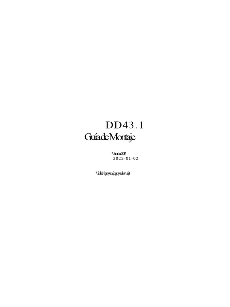 Guía de Ensamblaje DD43.1 | PDF | Armas de fuego | Armas de proyectiles