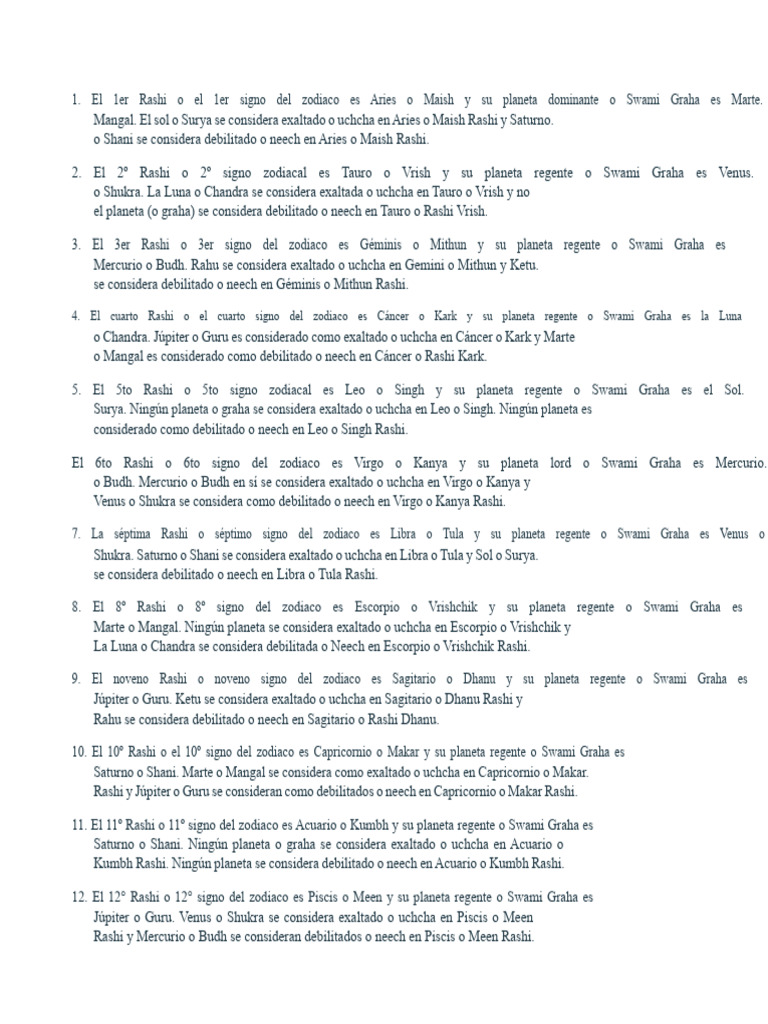 Aprender A Leer Kundali | PDF | Zodíaco | Horóscopo