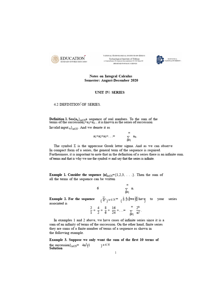 Understanding Infinite and Finite Series | PDF | Summation | Sequence