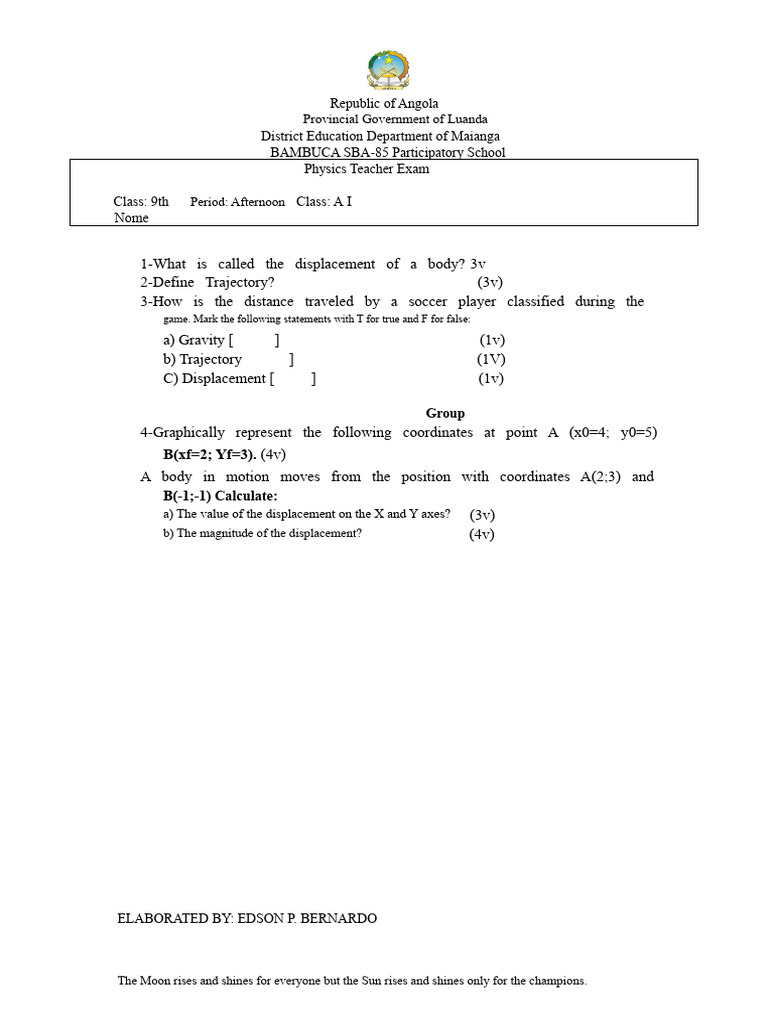 9th Grade Physics | PDF
