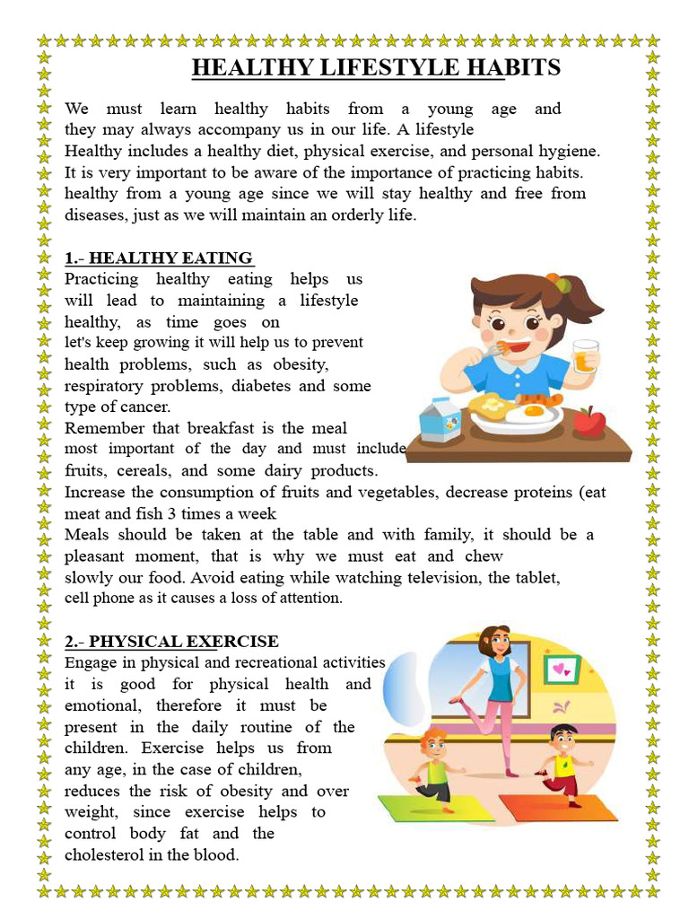 Essential Healthy Habits for Kids | PDF