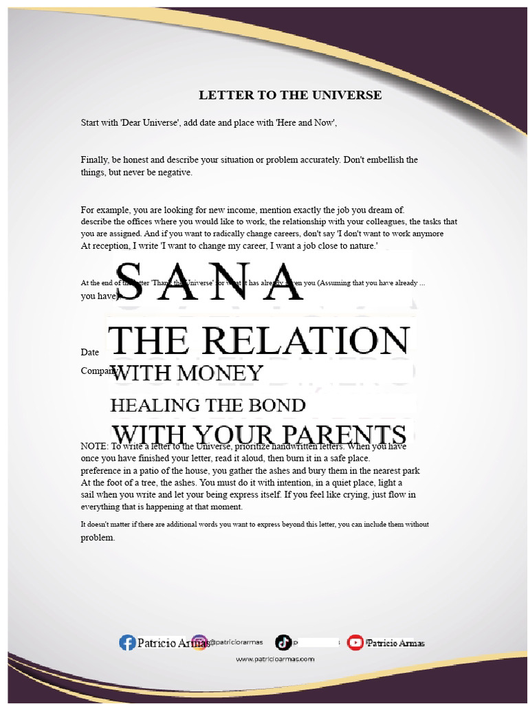 How to Write a Letter to the Universe | PDF