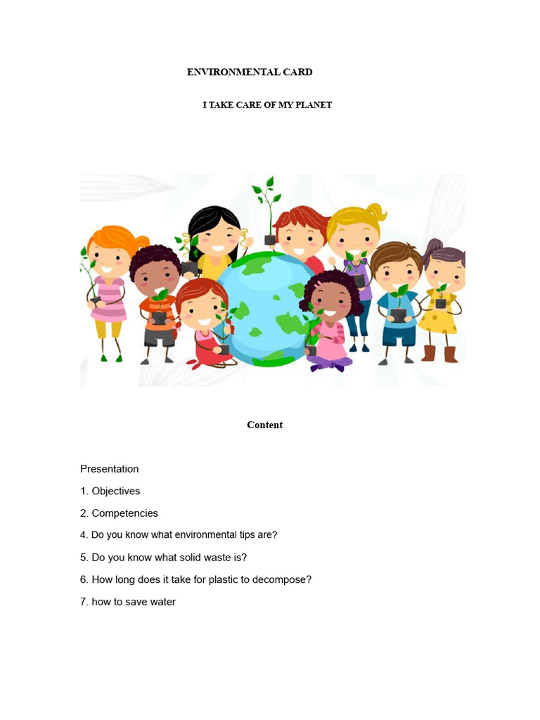 Environmental Tips for Kids Guide | PDF | Waste | Recycling