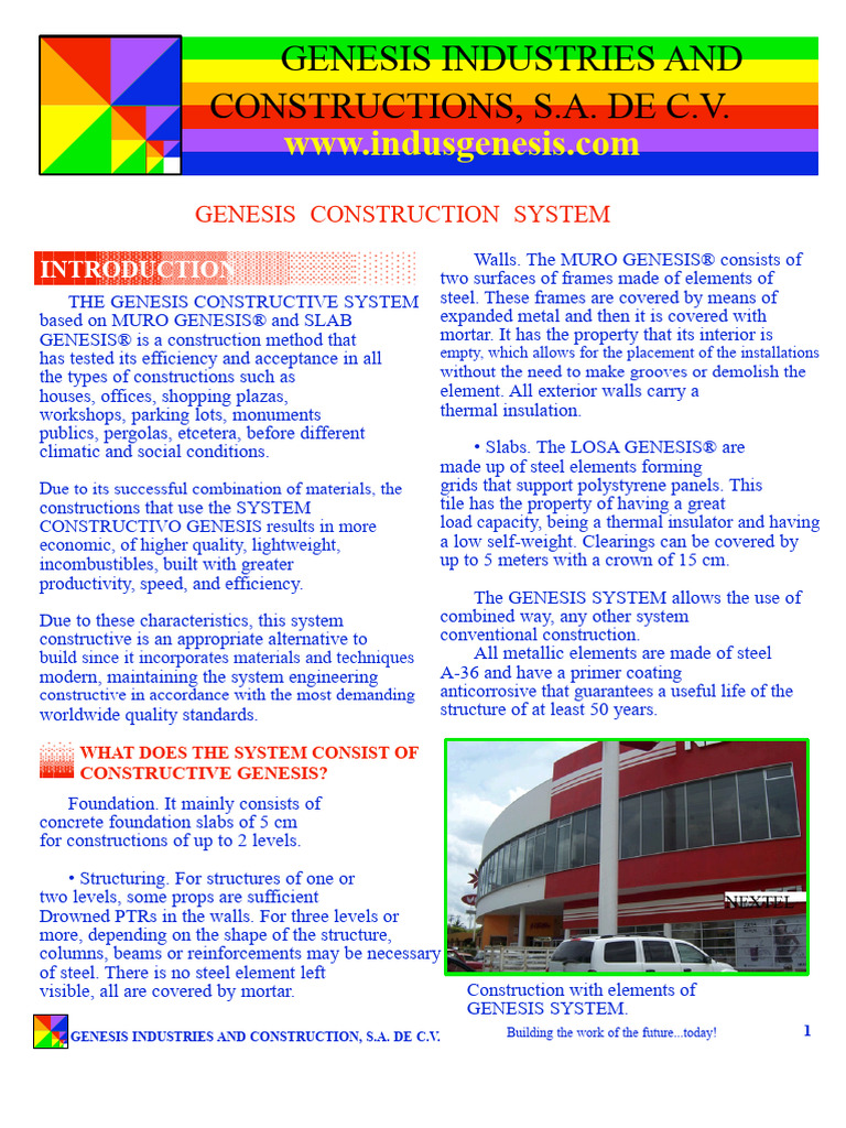 Genesis Construction System PDF | PDF | Concrete | Foundation (Engineering)